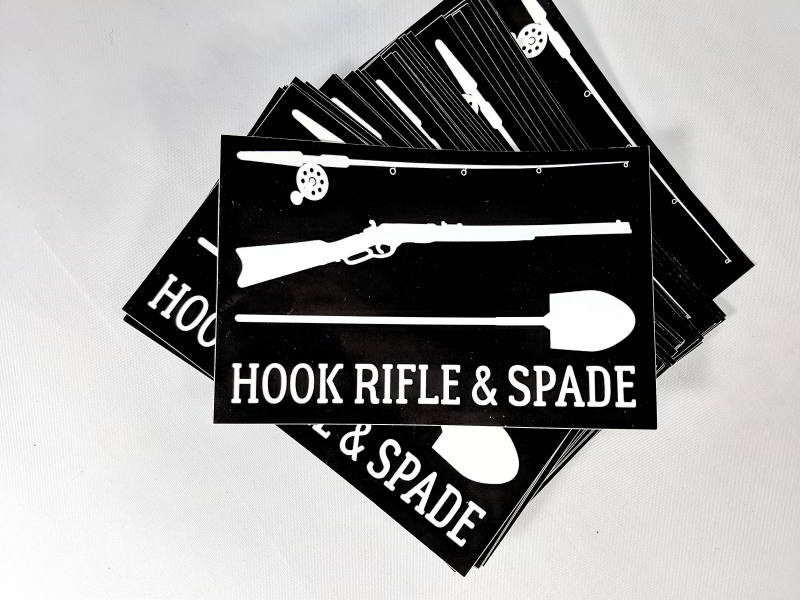 hook rifle spade bumper sticker stack – Hook Rifle & Spade